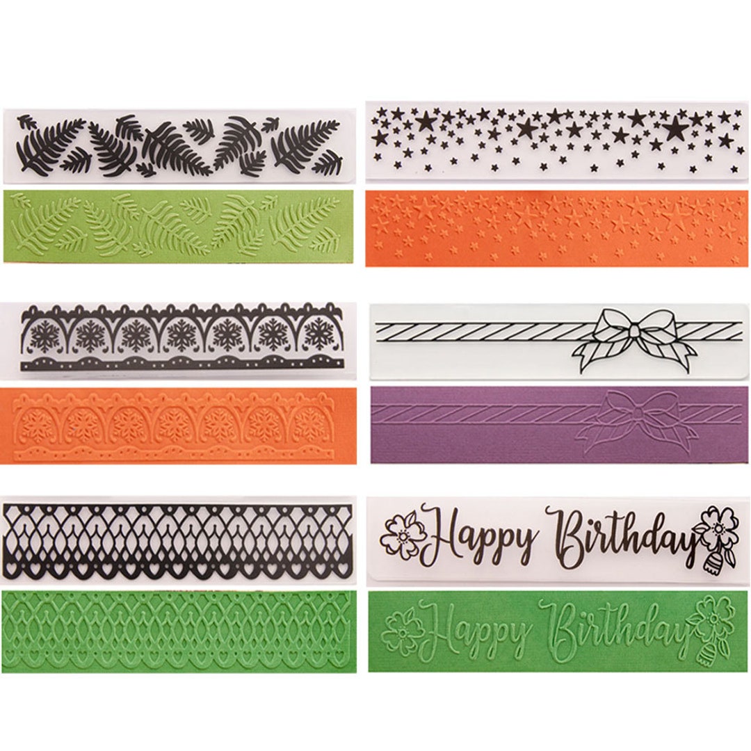 Strip Embossing Folder for Card Making Stationary Paper Crafts Stencil ...
