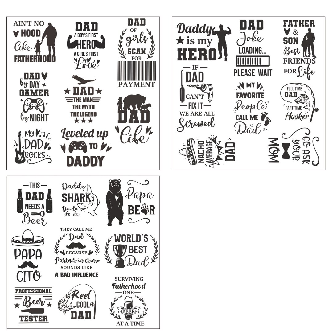 Father's Day Clear Stamp Set, DIY Scrapbooking Card Making - Etsy