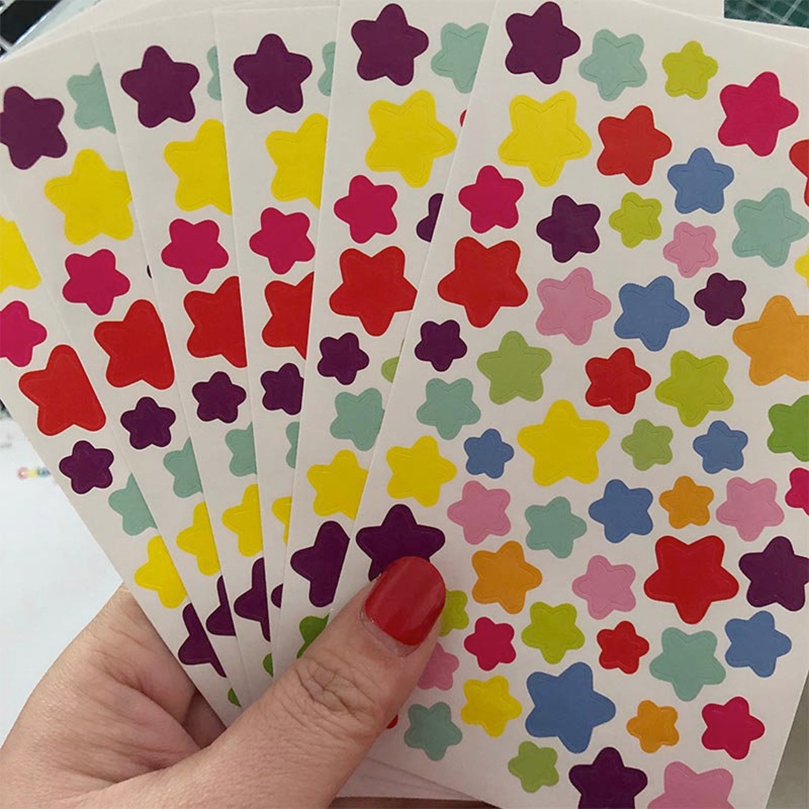 18sheets Starheartround Circle Paper Stickers for Decorating - Etsy