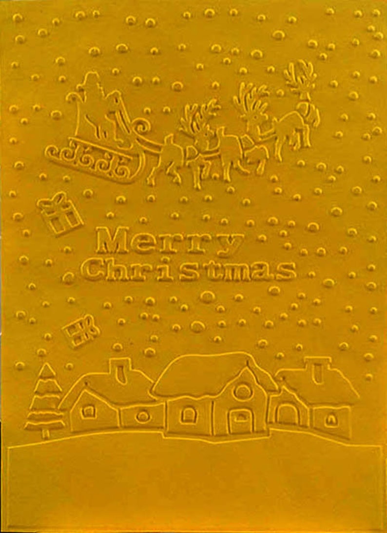 Merry Christmas Embossing Folder for Card Making (105x148mm) - Etsy