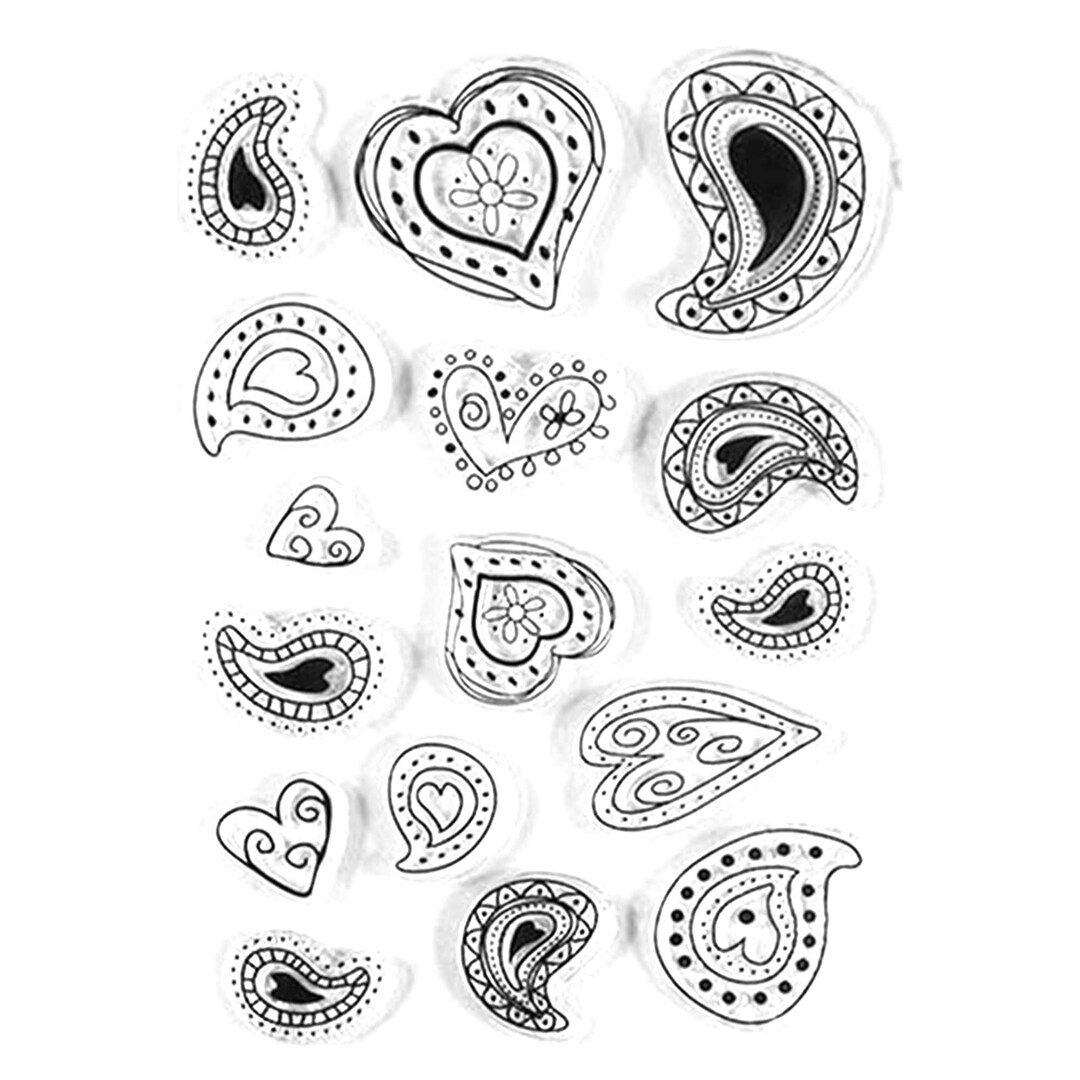 Paisley Pattern Transparent Clear Stamp for DIY Scrapbooking Photo ...