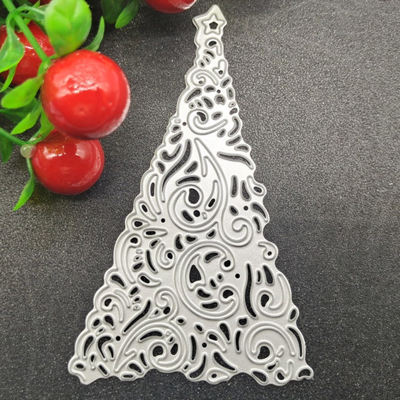 Christmas Tree Border Metal Die Cut for DIY Scrapbooking Greeting Card ...