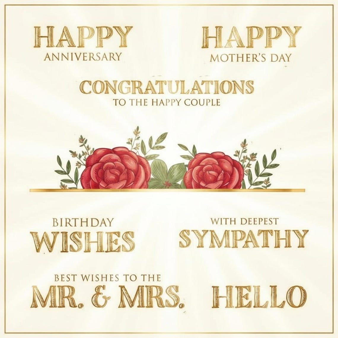 Congratulations Clear Stamp, DIY Scrapbooking (14x14cm) - Etsy