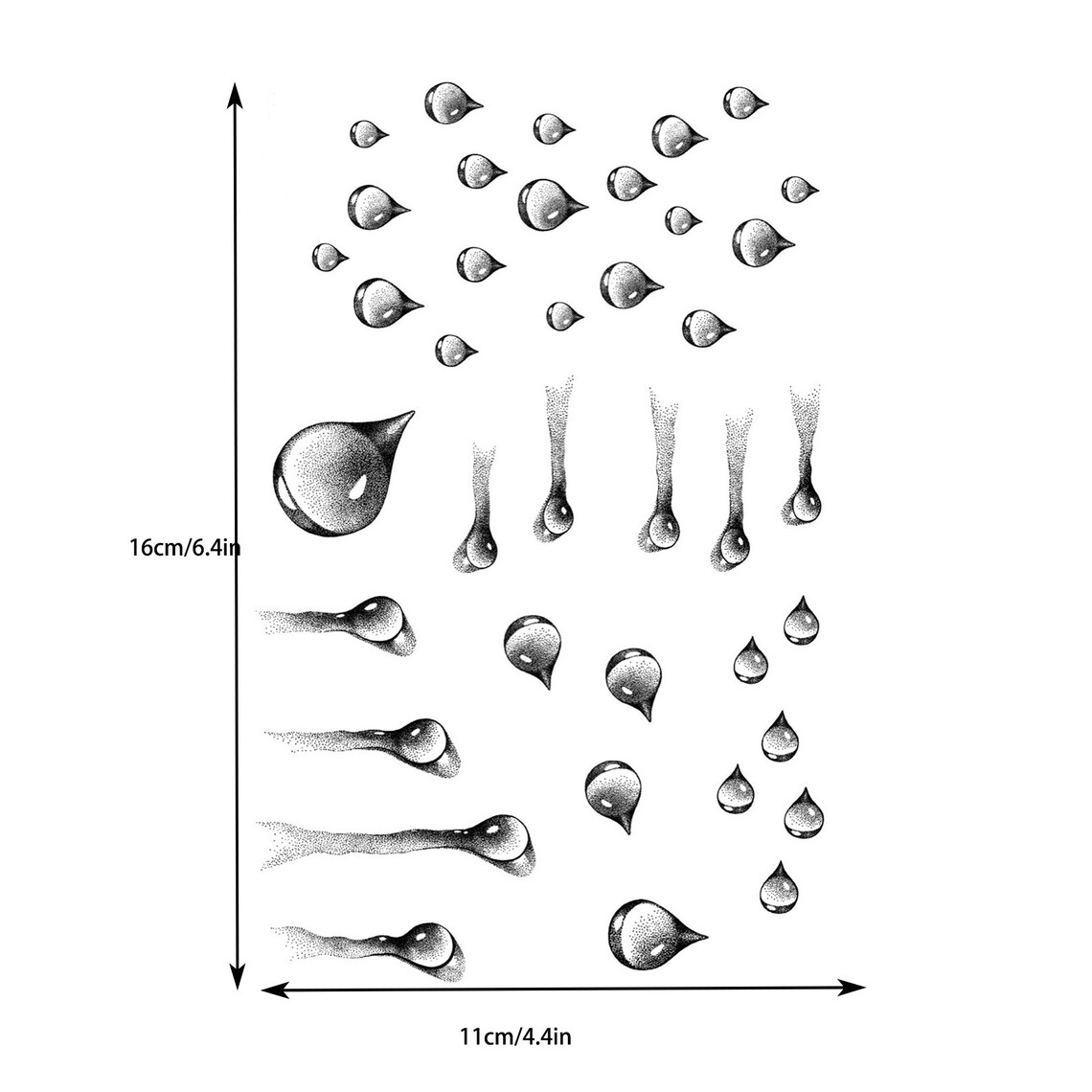 Water Drop/ Rain Drop /tear Drop Clear Stamp Rubber Seal for Card ...