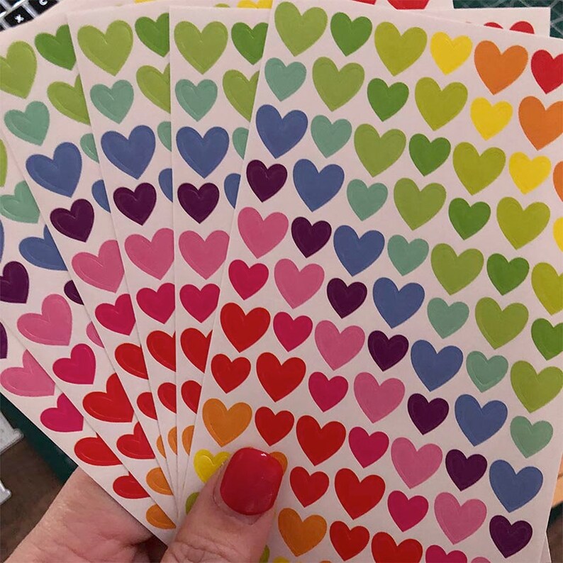 18sheets Starheartround Circle Paper Stickers for Decorating - Etsy