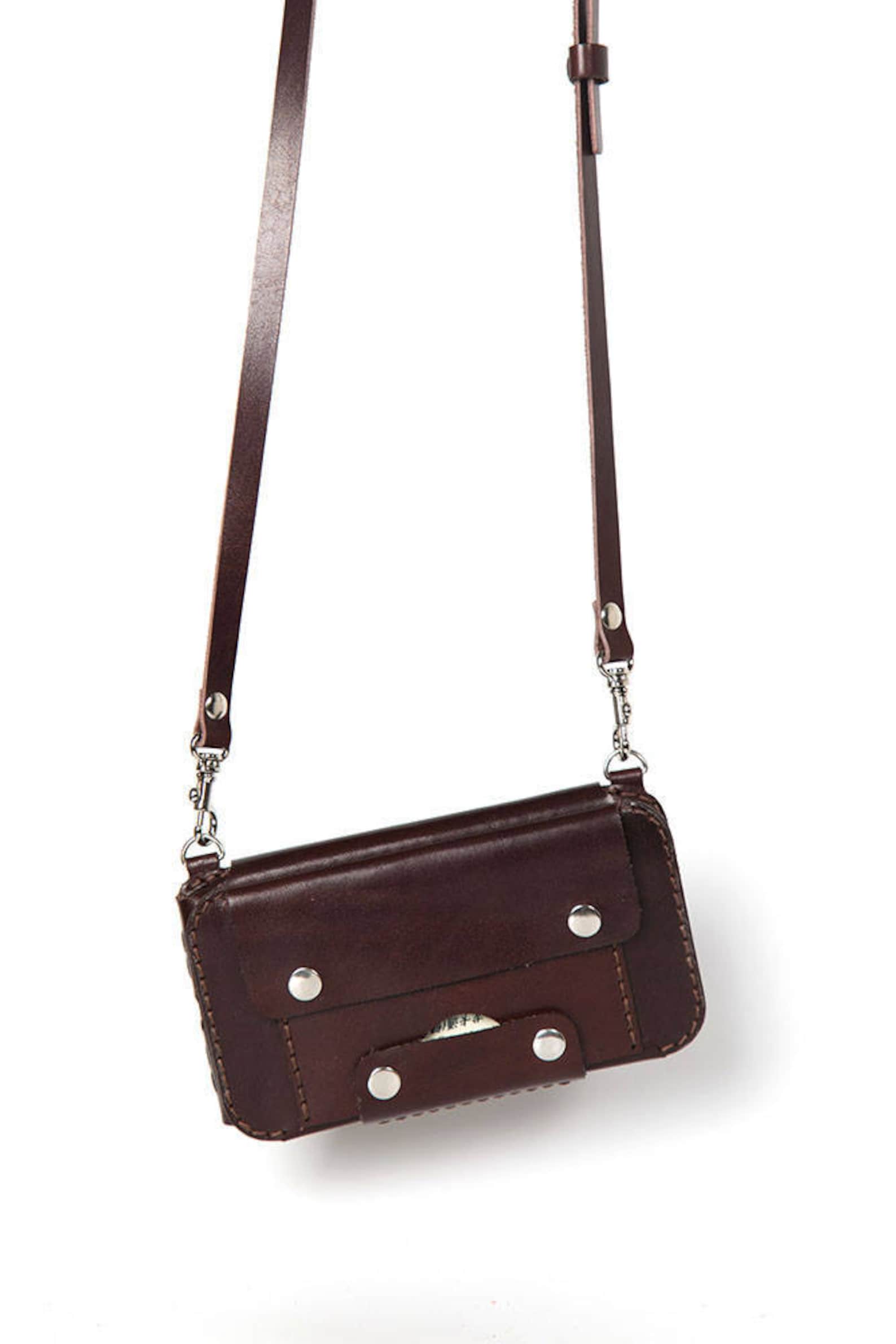 Leather Cell Phone Crossbody Bag Purse Iphone 14/13 Case14 - Etsy