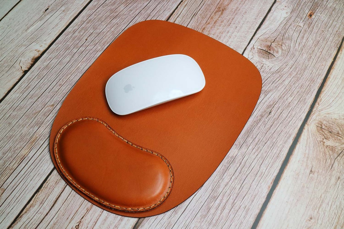 Mouse Pad Leather Ergonomic Wrist Rest Support Groomsmen Gift Mouse Pad ...