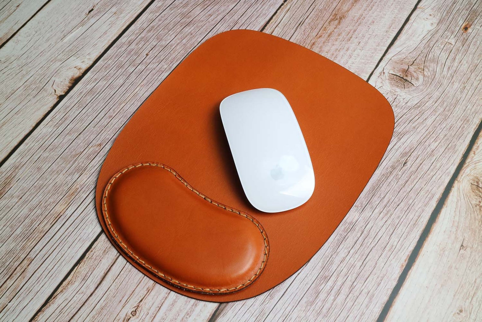 Mouse Pad Leather Ergonomic Wrist Rest Support Groomsmen Gift Mouse Pad ...