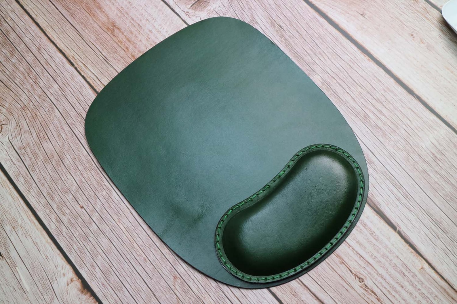 Leather Mouse Pad With Mouse Wrist Rest, Monogram Mousepad ...