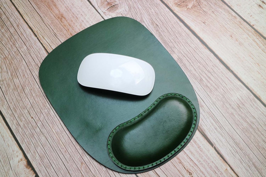 Leather Mouse Pad With Mouse Wrist Rest, Monogram Mousepad ...