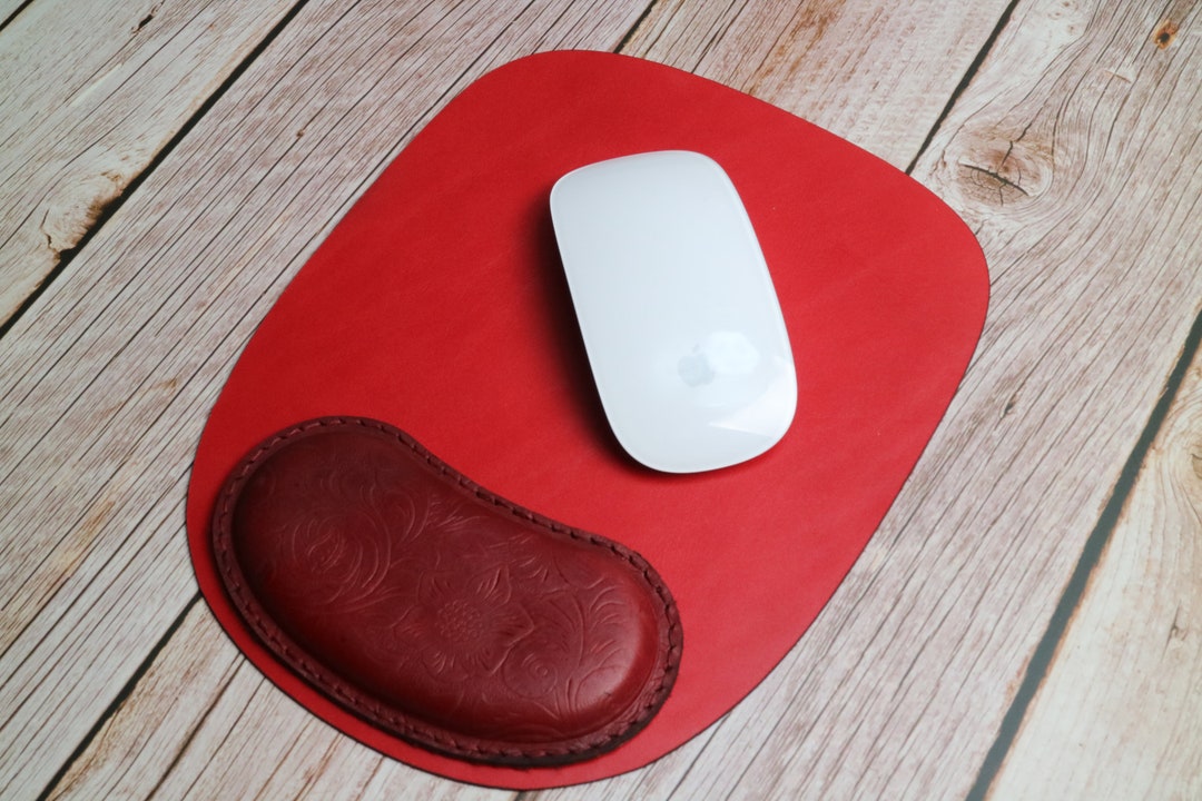 Mouse Pad Leather Ergonomic Wrist Rest Support Groomsmen Gift Mouse Pad ...