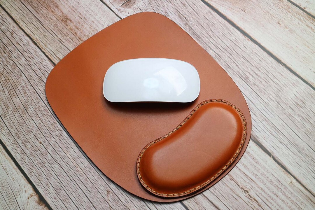 Mouse Pad Leather Ergonomic Wrist Rest Support Groomsmen Gift Mouse Pad ...
