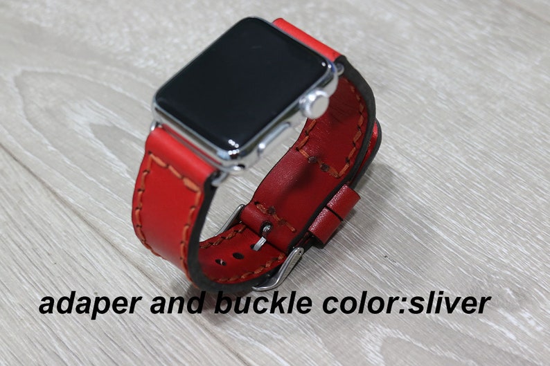 IWatch Band leather apple watch band 42mm 38mm red leather | Etsy