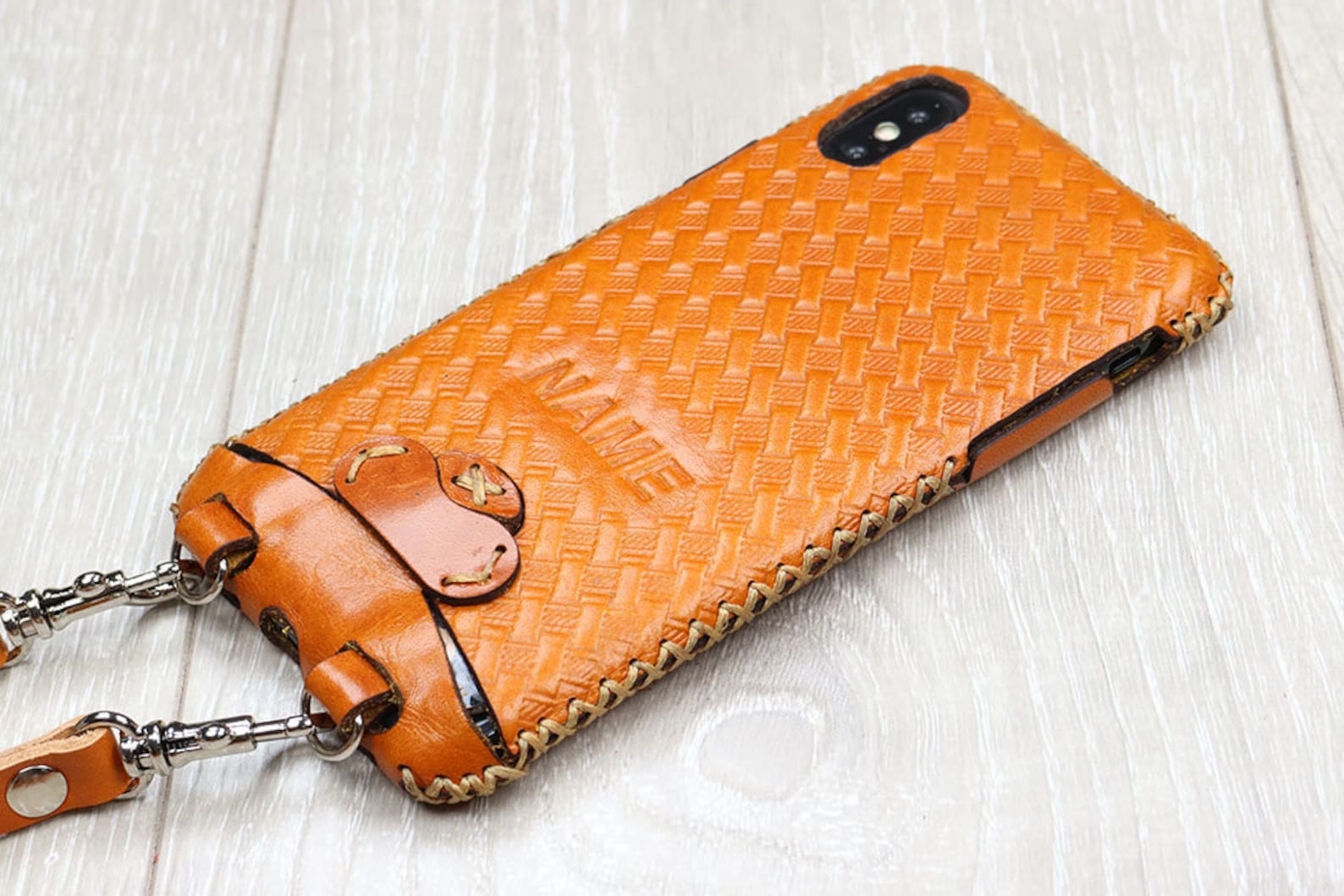 Cross Body Personalized Leather iPhone 16e 15 Pro Max/15 Pro/15 Plus/14 ...