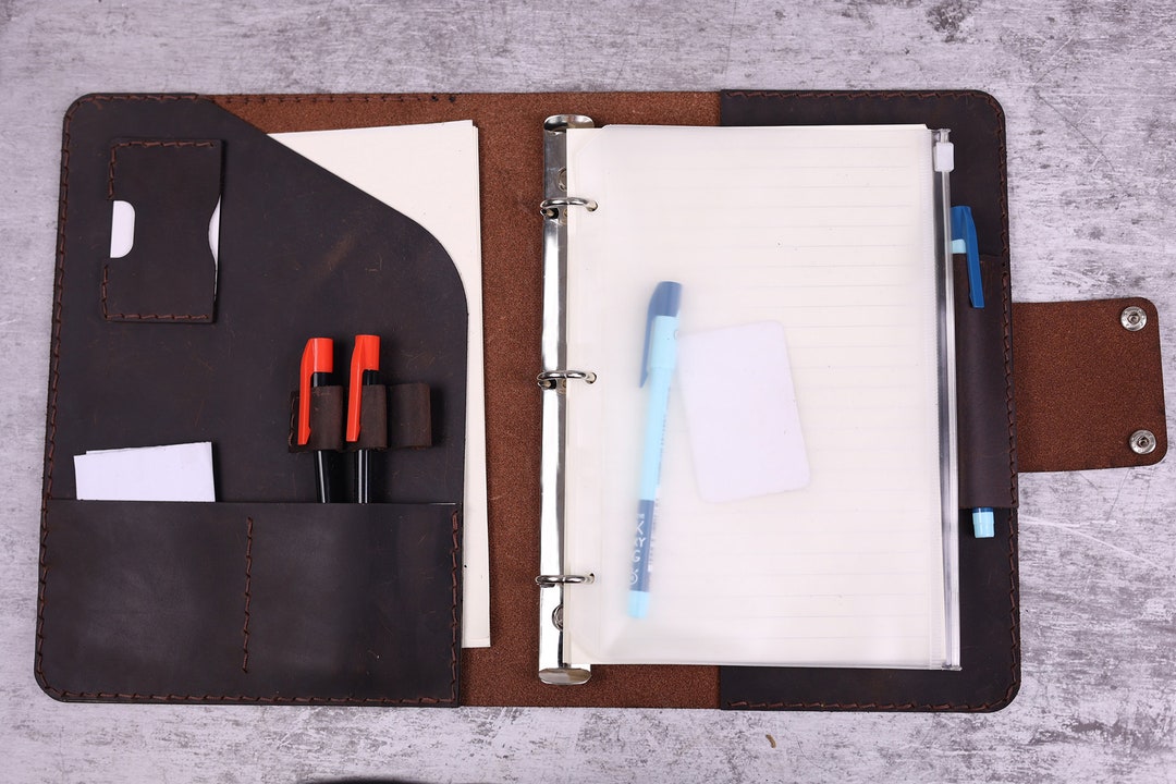 Personalized Leather Cover for Filofax Organiser Organizer A5 / 8.5 X ...