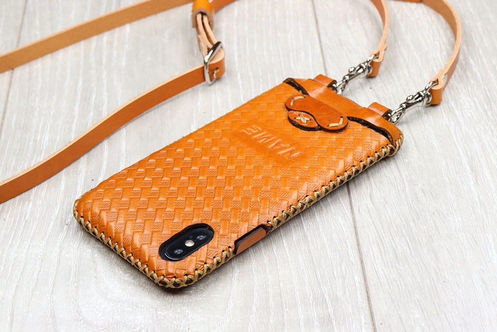 Cross Body Personalized Leather iPhone 16e 15 Pro Max/15 Pro/15 Plus/14 ...