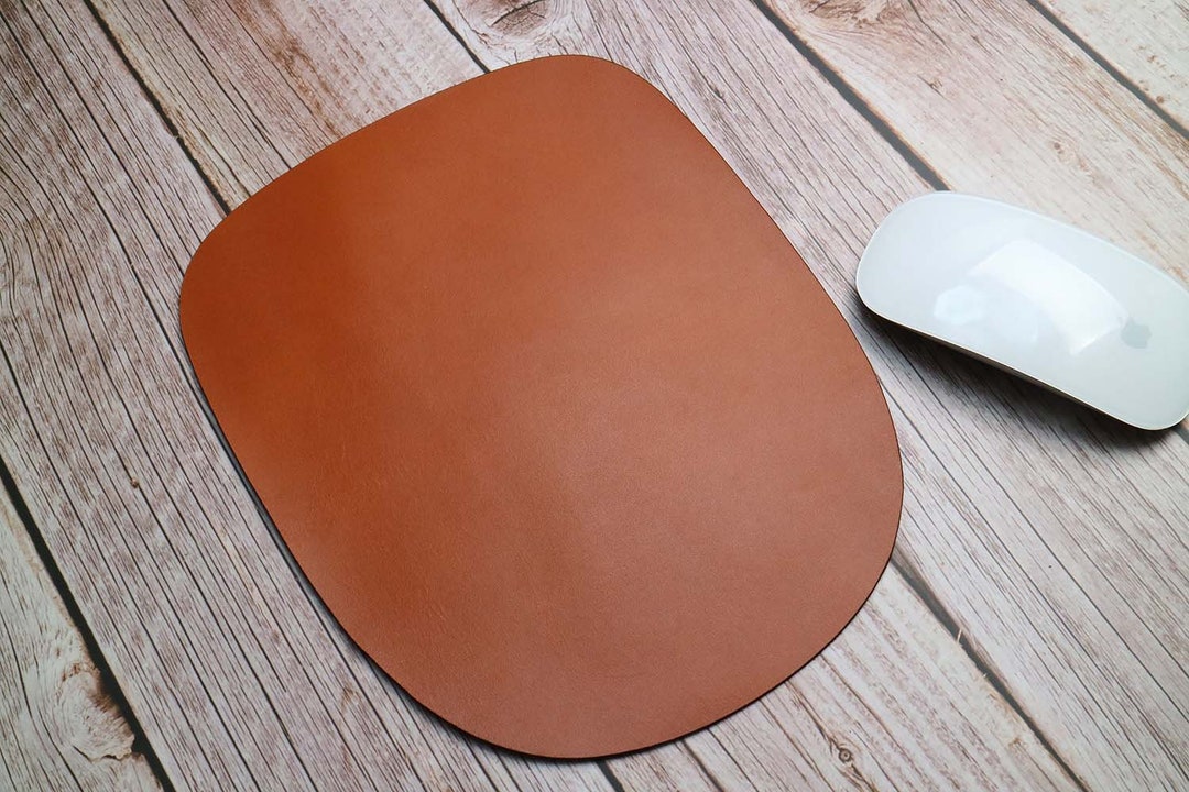 Natural Leather Mousepad~travel Mouse Pad~minimalist Leather Pad~small ...