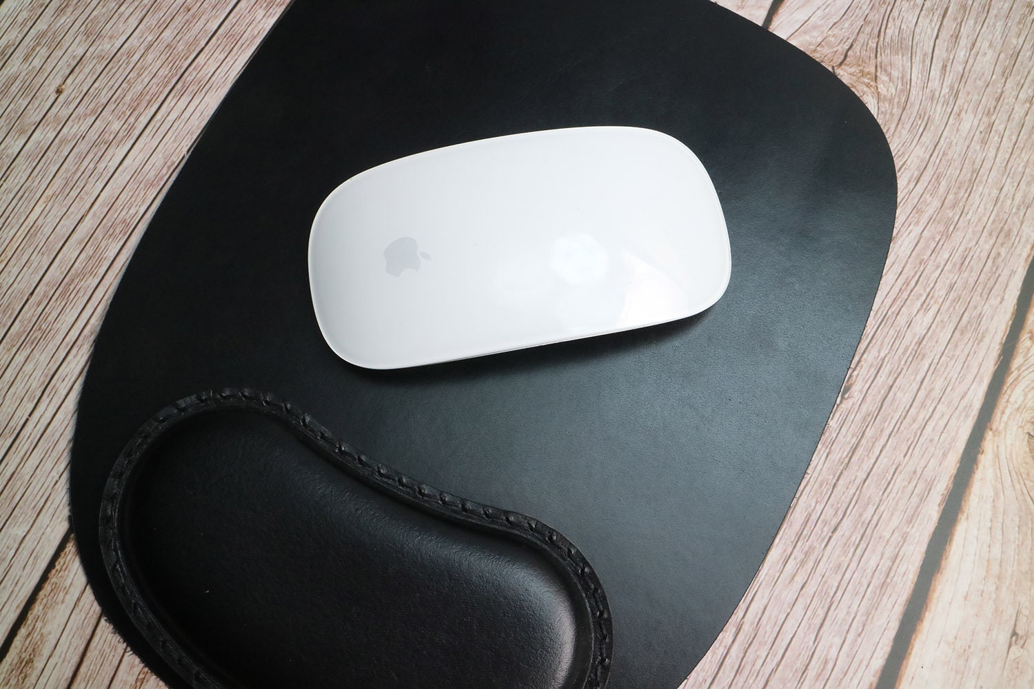 Mouse Pad Leather Ergonomic Wrist Rest Support Groomsmen Gift Mouse Pad ...