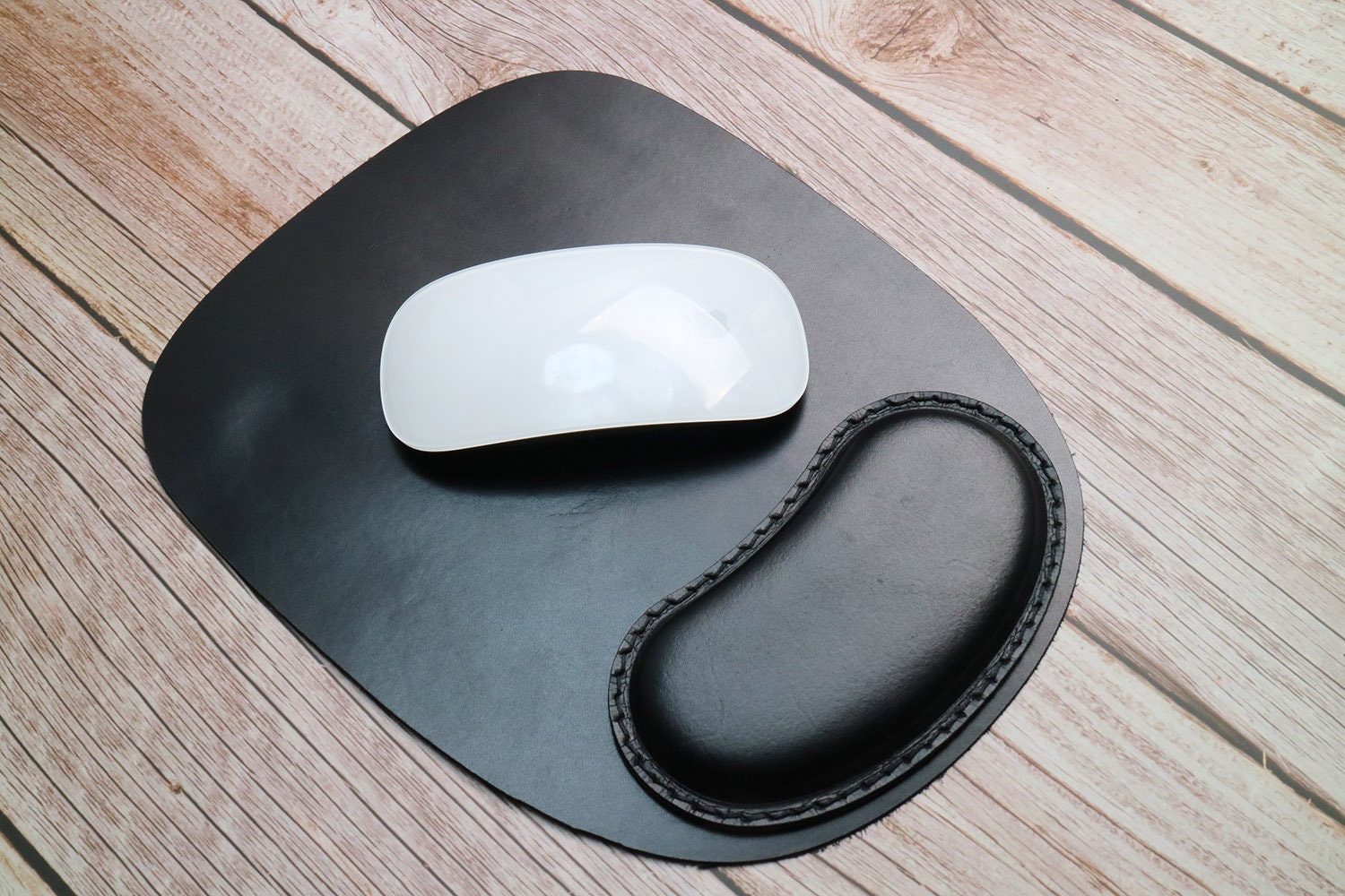 Mouse Pad Leather Ergonomic Wrist Rest Support Groomsmen Gift Mouse Pad ...