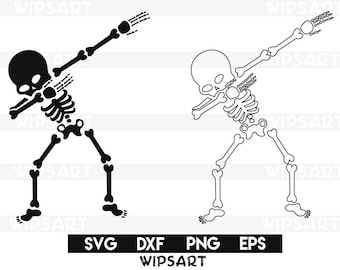 Dabbing skeleton svg | Etsy