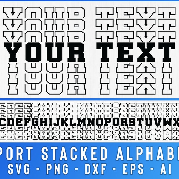 Stacked Font - Etsy