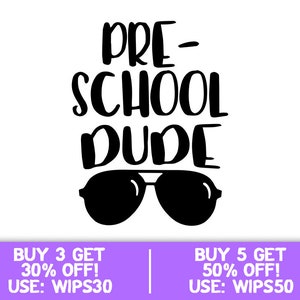 Preschool Dude Svg, Back to School Svg, 1st Day of School Svg, School ...