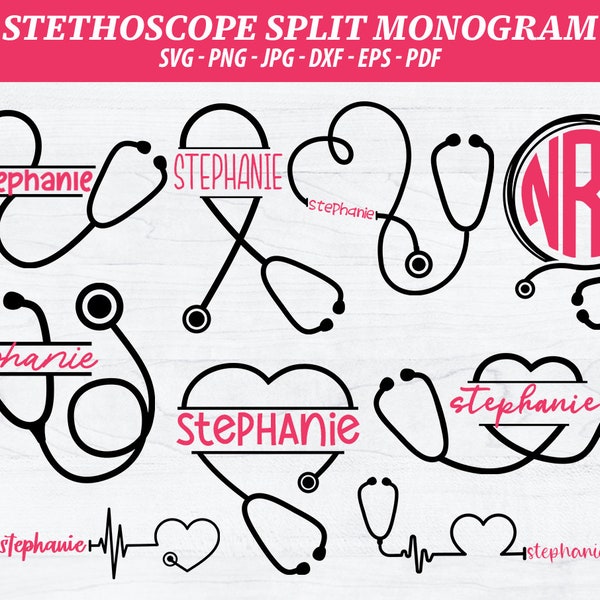 Stethoscope Monogram - Etsy