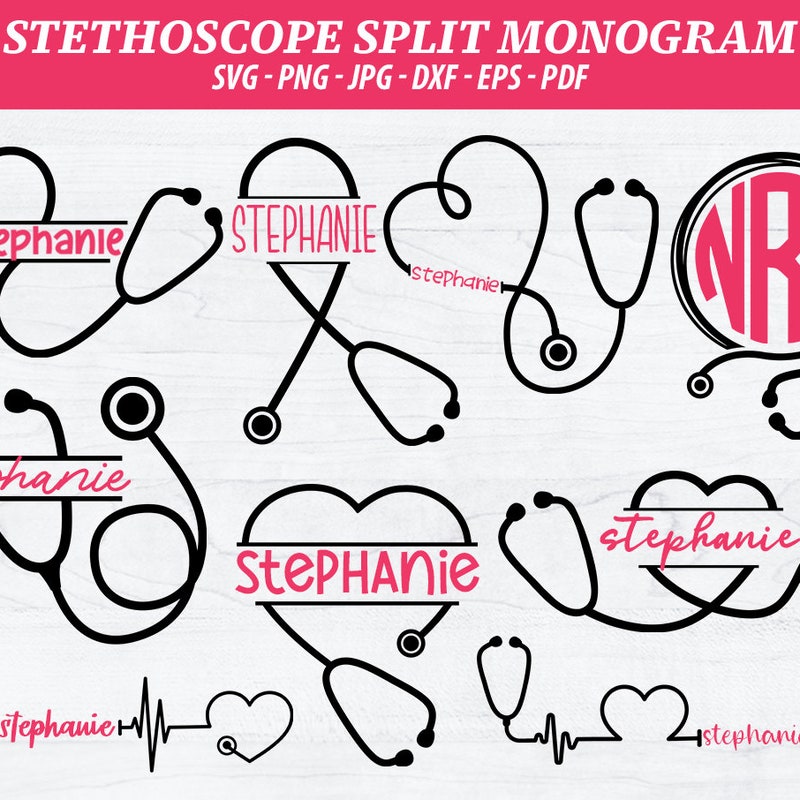 Stethoscope Monogram - Etsy
