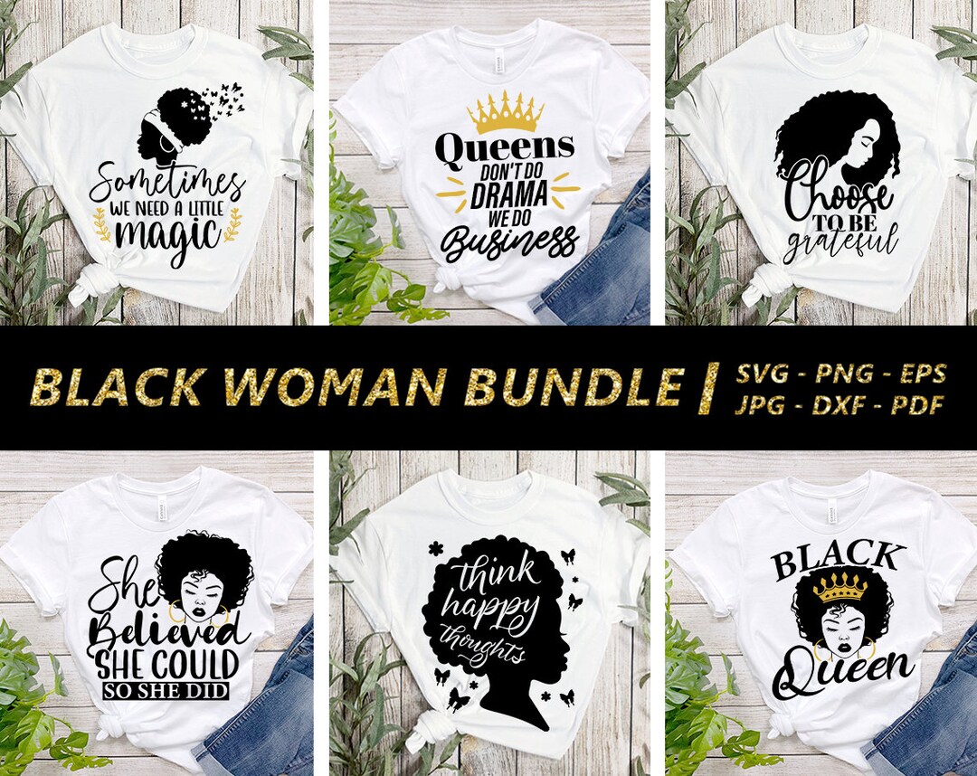 Black Woman SVG Bundle Afro Woman SVG Bundle Black Girl Svg - Etsy