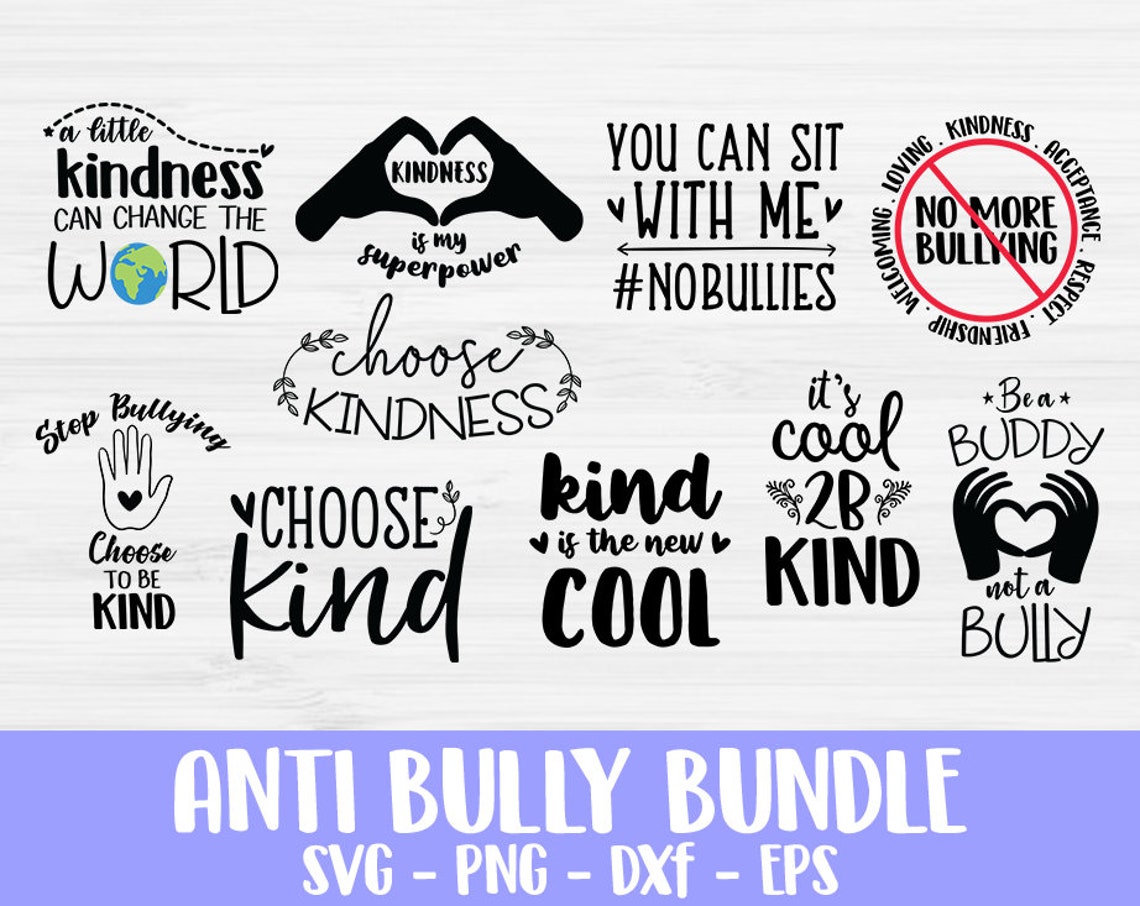 Anti Bully Bundle Svg, Anti Bullying Bundle Svg, Anti Bully Svg, Anti ...