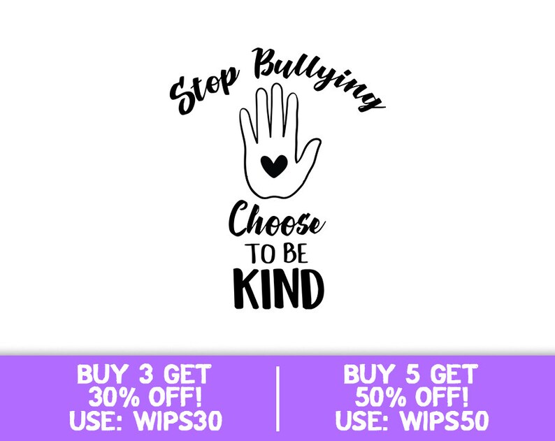 Stop bullying choose to be kind svg choose kindness svg anti | Etsy