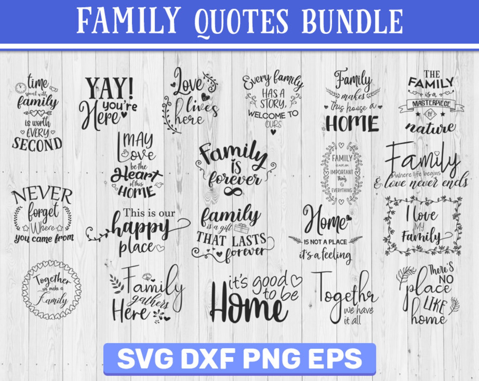 20 Family Quotes Bundle Quote Sign Svg Family Quote Png - Etsy