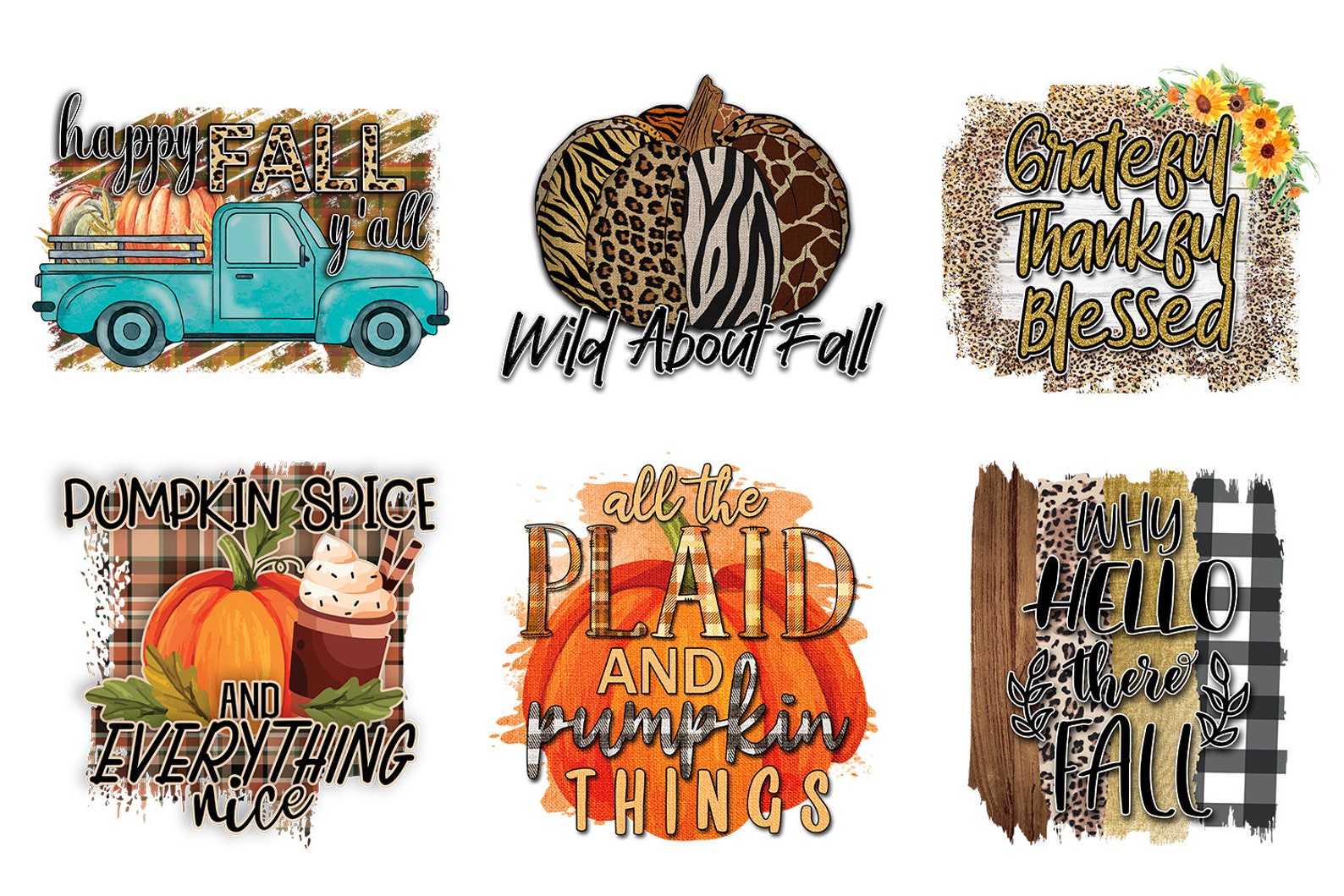 Fall Sublimation Bundle - Fall PNG Sublimation - Etsy