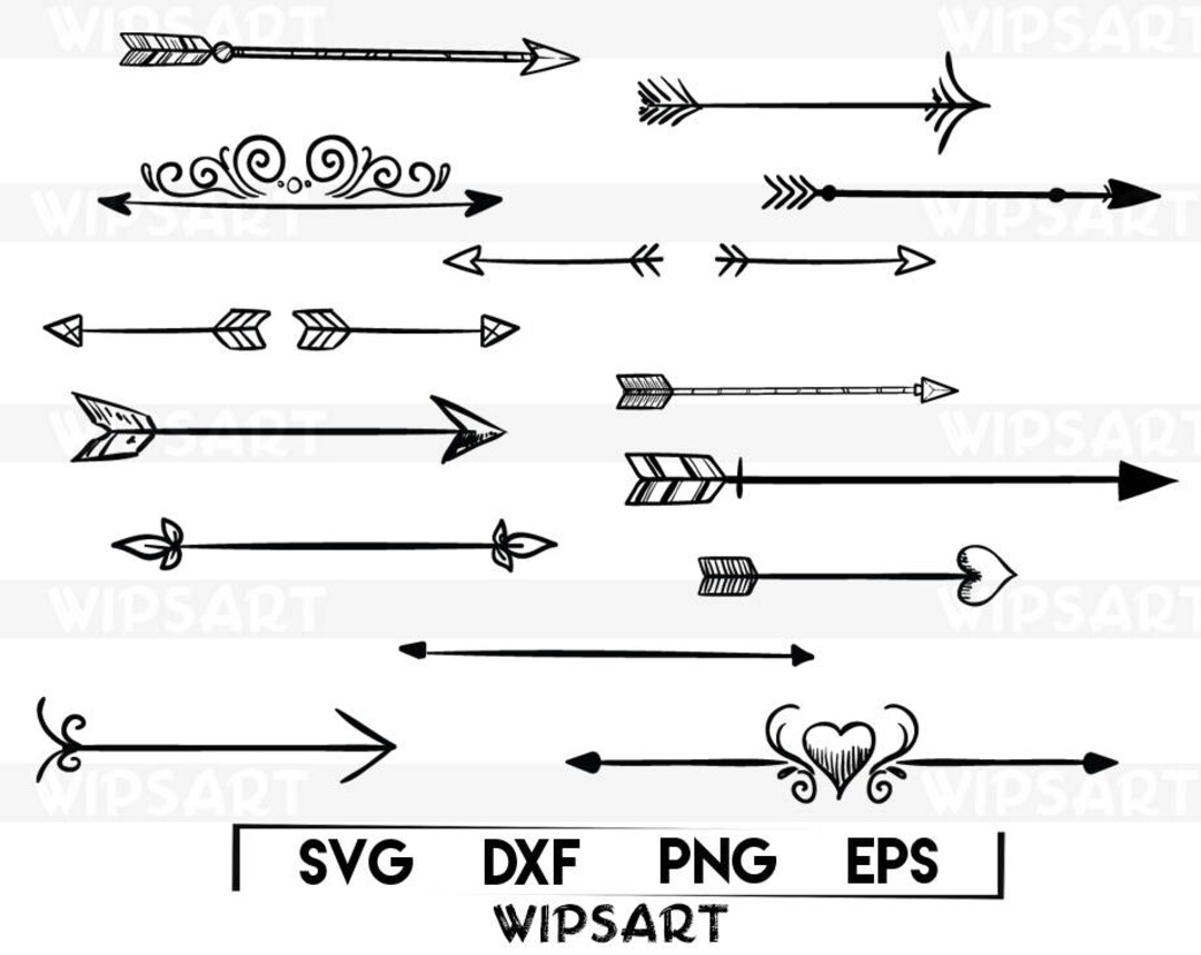 Pack Arrows Silhouette Text Svg File Arrows Text (Instant Download) - Etsy