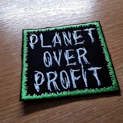 Planet Over Profit Embroidered Patch Climate Crisis - Etsy