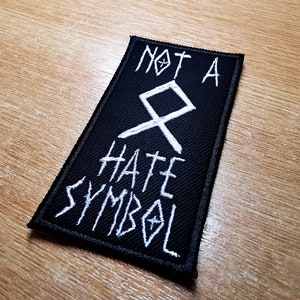 It's Not a Hate Symbol Rune Odal Iron on Embroidered Patch Norse ...
