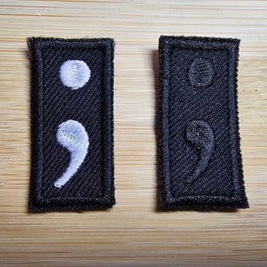 Semi Colon Patch TINY Gap Filler for Mental Health Awareness and ...