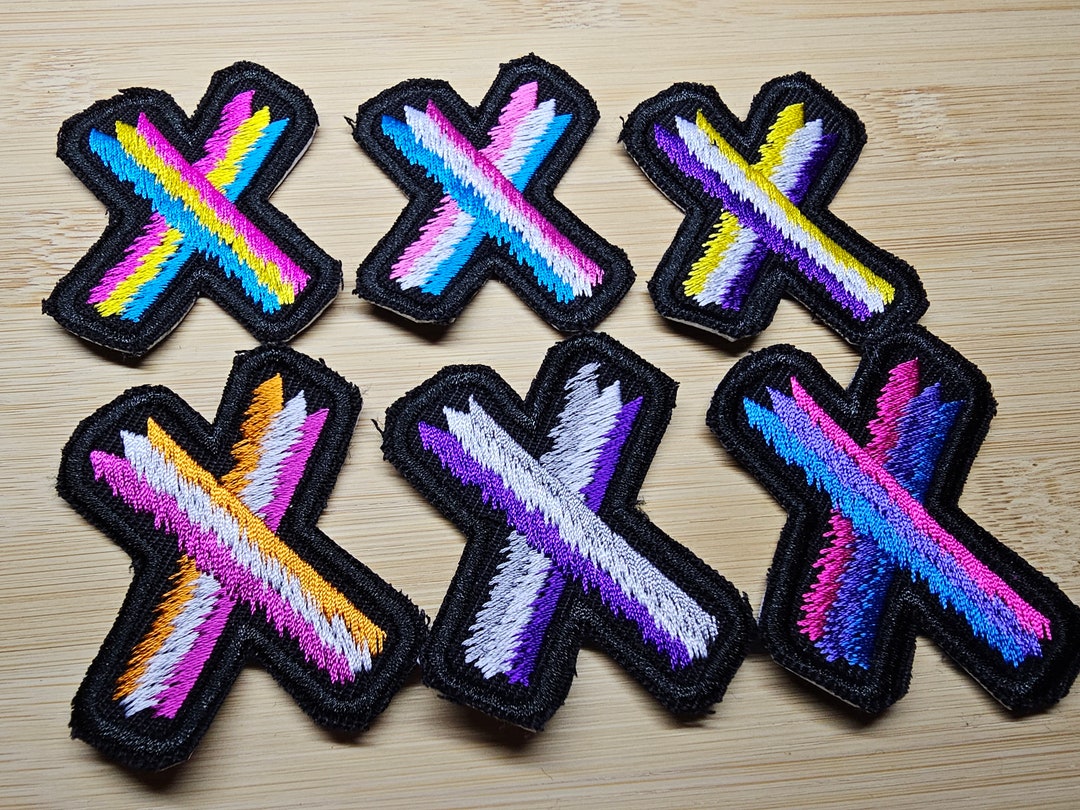 Subtle Pride Flag Embroidered Patches Punk Skater Style With Vibrant ...