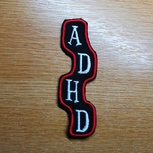 ADHD Iron on Patch Embroidered ADD Awareness Neuro Divergent Autism - Etsy