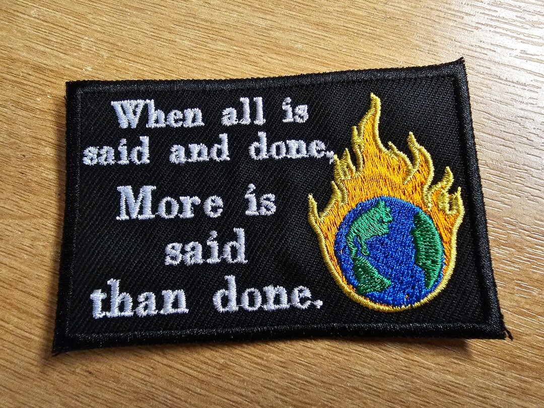 Climate Change Patch Climate Action Environmental Iron on or Sew on ...
