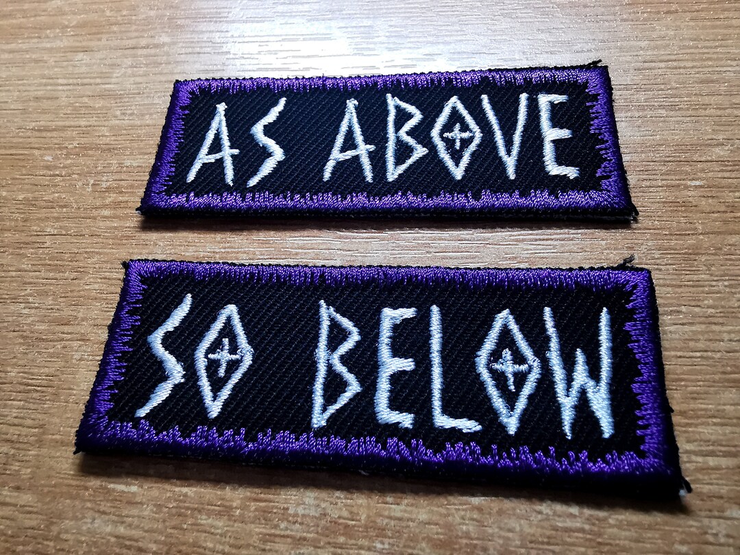 As Above so Below Purple Iron on Embroidered Patch Heavy Metal Style ...