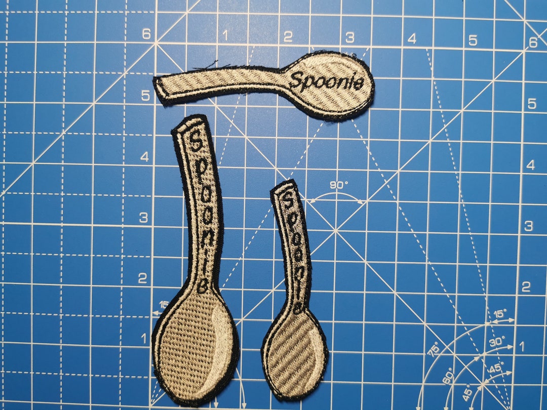 Spoonie Iron on Embroidered Patch Spoon Theory Disability Patches Wall ...