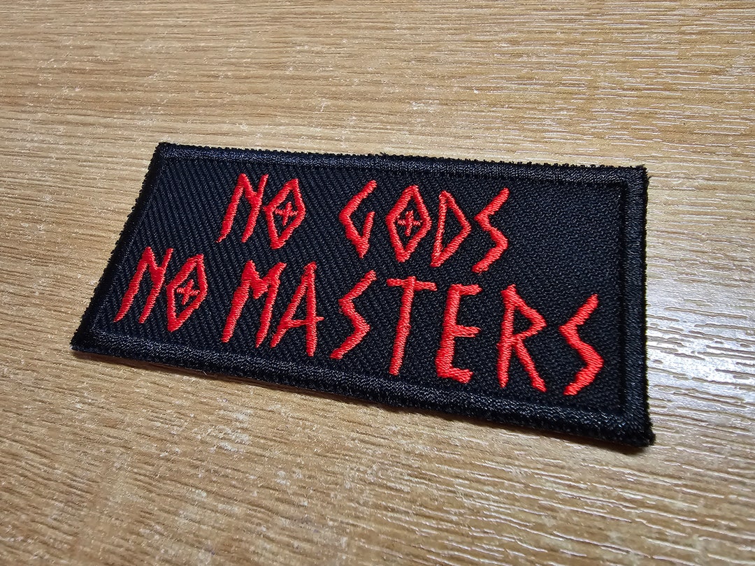No Gods No Masters Patch Red Embroidered Iron on Patch - Etsy