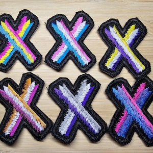 Subtle Pride Flag Embroidered Patches Punk Skater Style With Vibrant ...