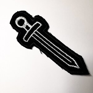 Sword and Bow Arrow Embroidered Iron on Patch Destiny Fantasy RPG Vikings Medieval Dungeon ...