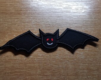 Whimsical Halloween Vampire Bat Embroidered Patch - Etsy UK
