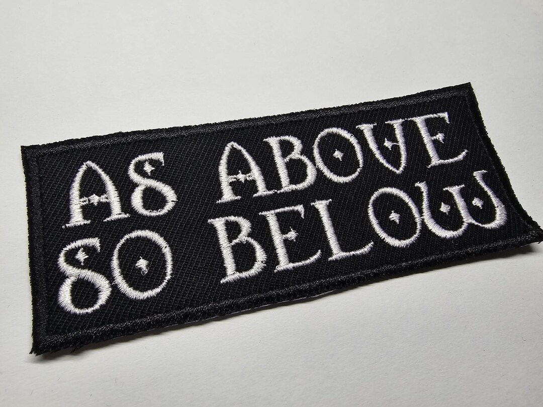 As Above so Below Iron on Embroidered Patch Heavy Metal Style Patch - Etsy