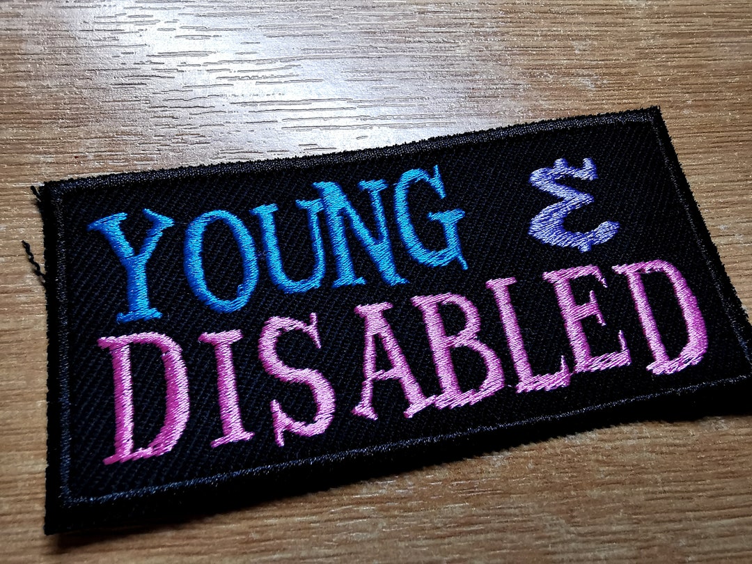 Young and Disabled Iron on Pastel Color Vibrant Aqua, Pink and Lavender ...