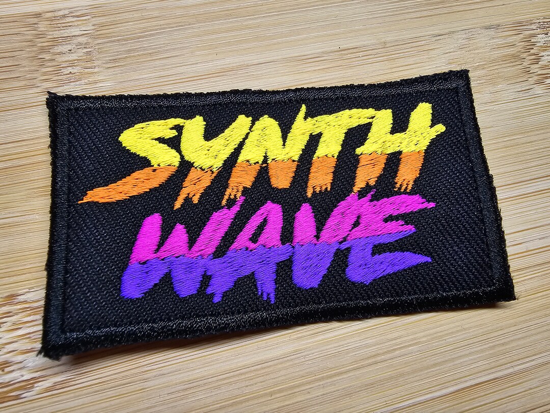 Synthwave Matt Vibrant Embroidered Patch - Etsy