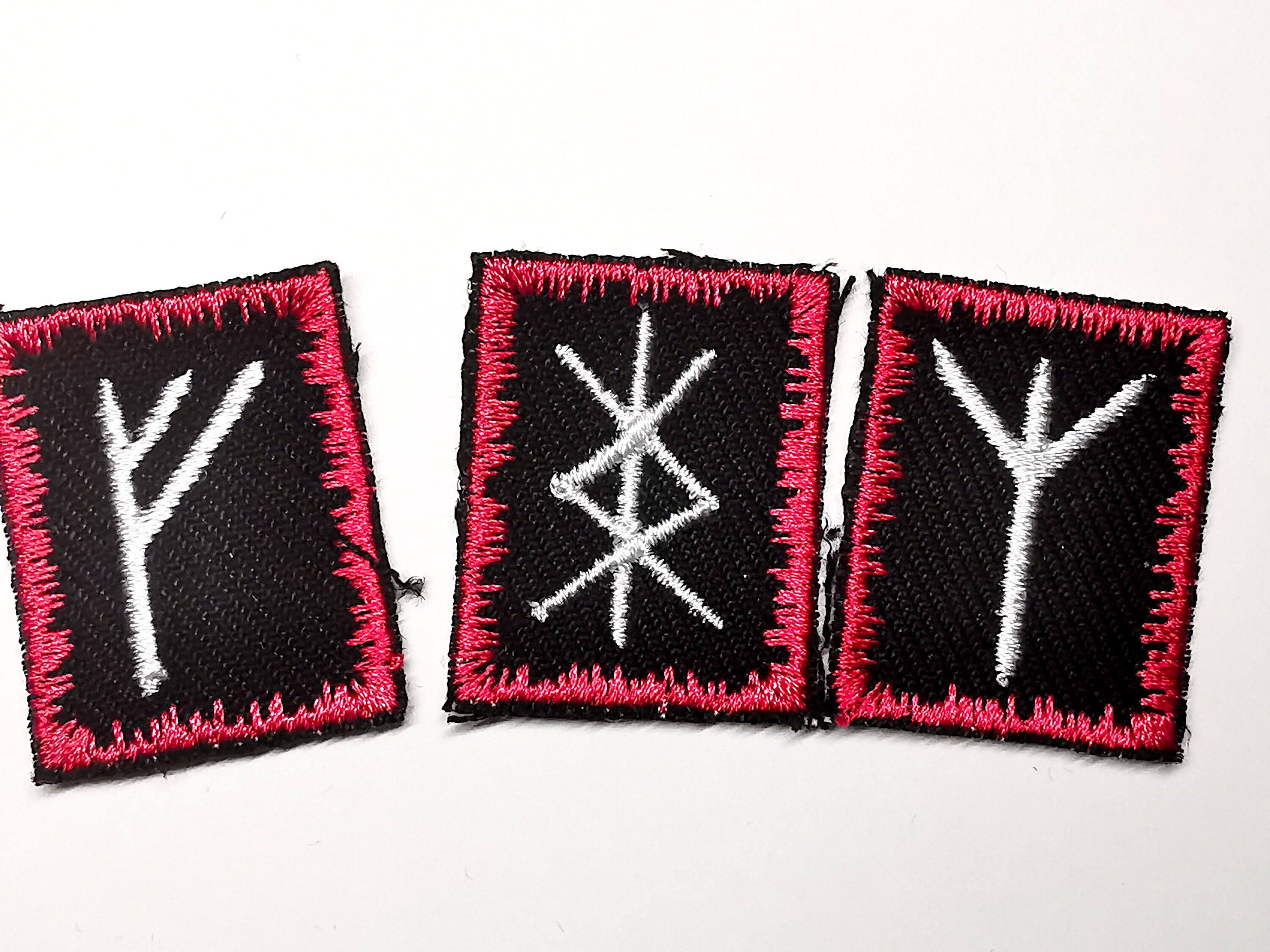 Norse Runes and Bindrunes Embroidered Patches in Vibrant Colours Huge ...
